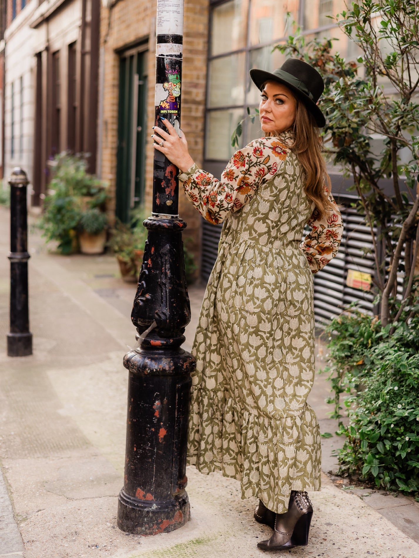"DESTINY" Dress Foliage - Sustainable Organic Dress UK. ‘ DESTINY ...