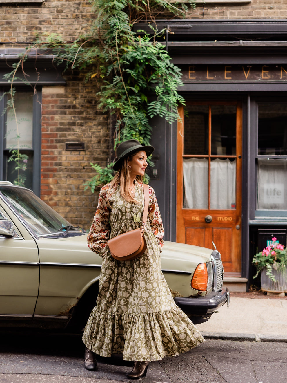 "DESTINY" Dress Foliage - Sustainable Organic Dress UK. ‘ DESTINY ...